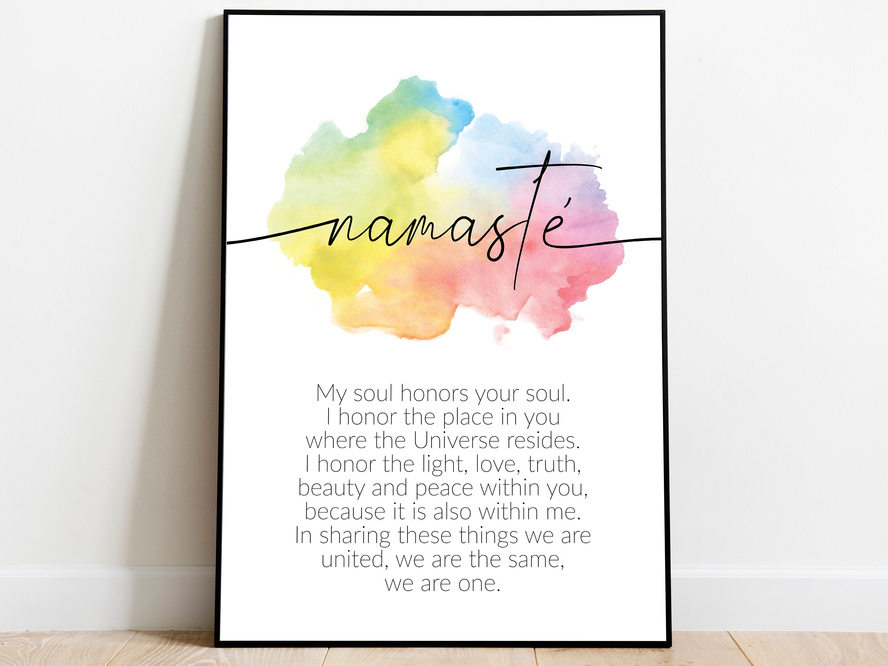 Namaste Definition Print, Yoga Poster, Namaste Poster, Namaste Sign ...
