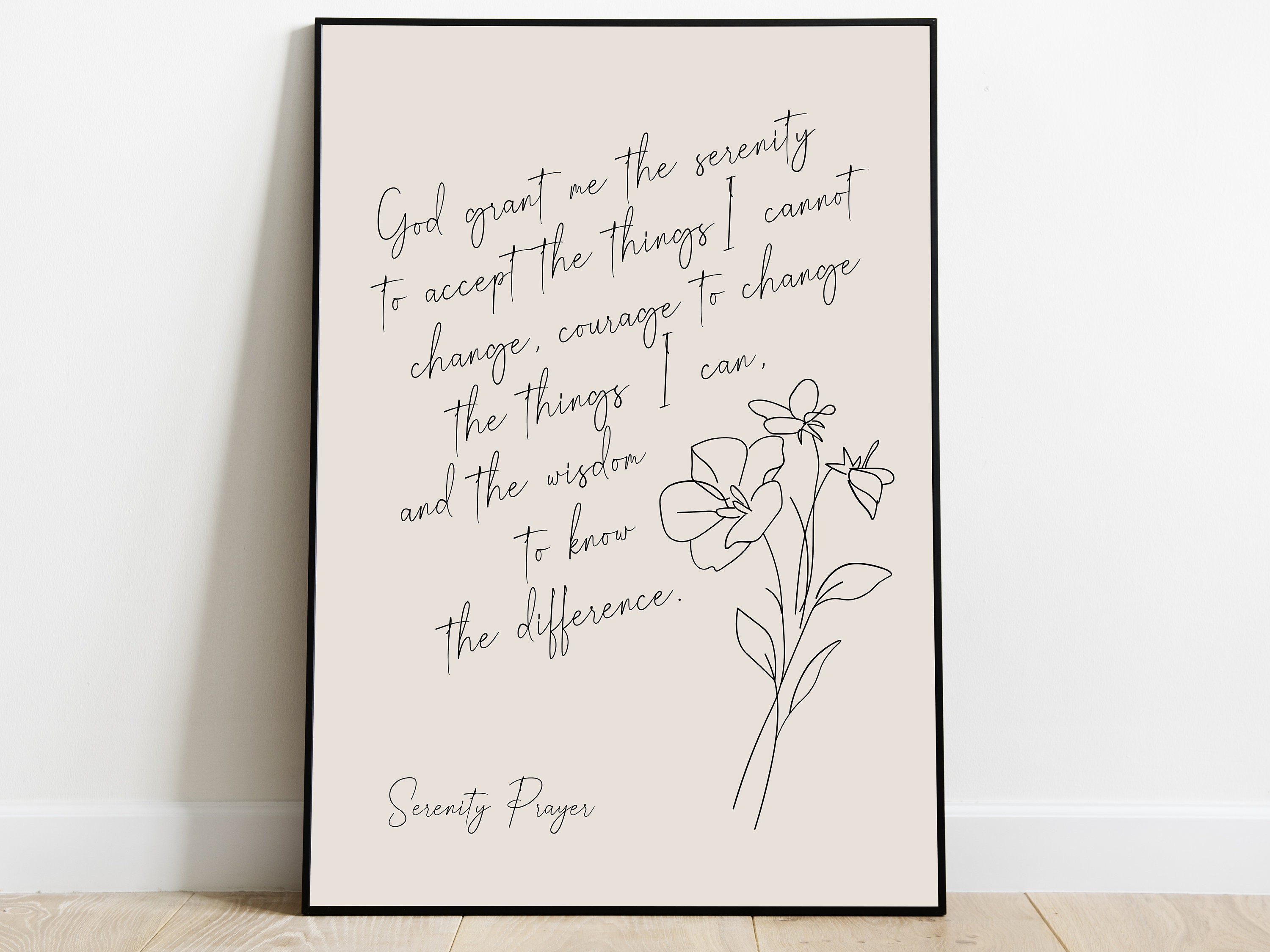 Serenity Prayer Printable Wall Art Sign god Grant Me the Serenity and ...
