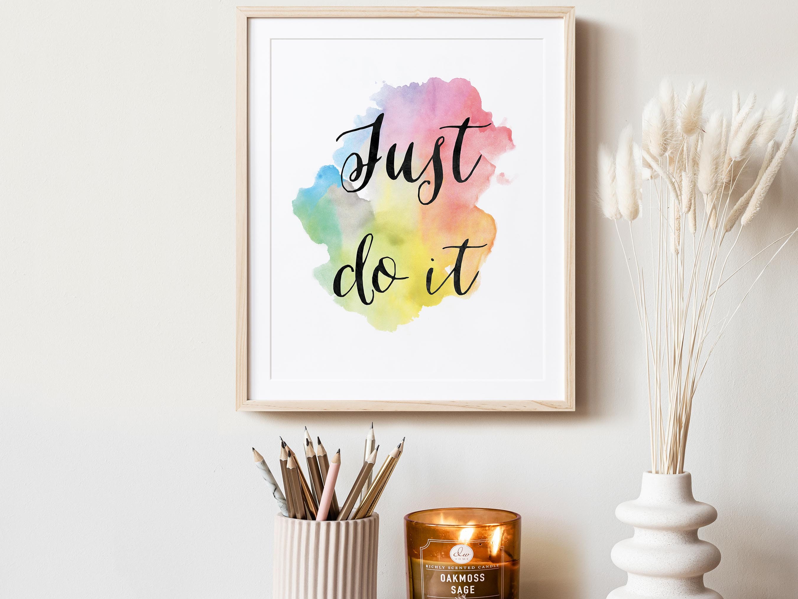 Motivational Poster, Just Do It, Inspirational Print, Office Decor ...