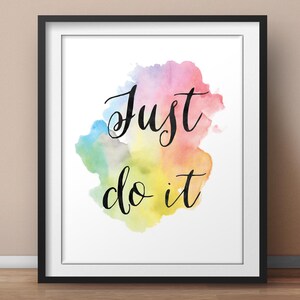Motivational Poster, Just Do It, Inspirational Print, Office Decor ...