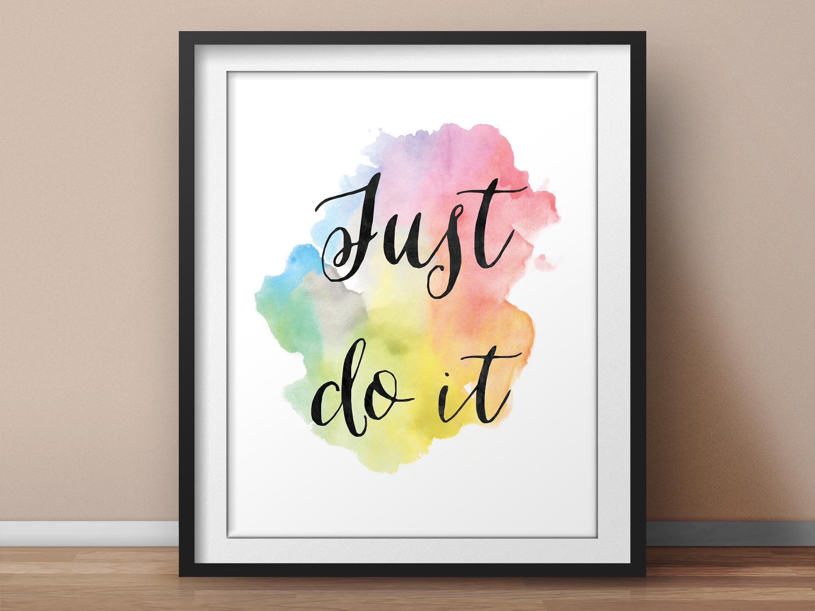 Motivational Poster, Just Do It, Inspirational Print, Office Decor ...
