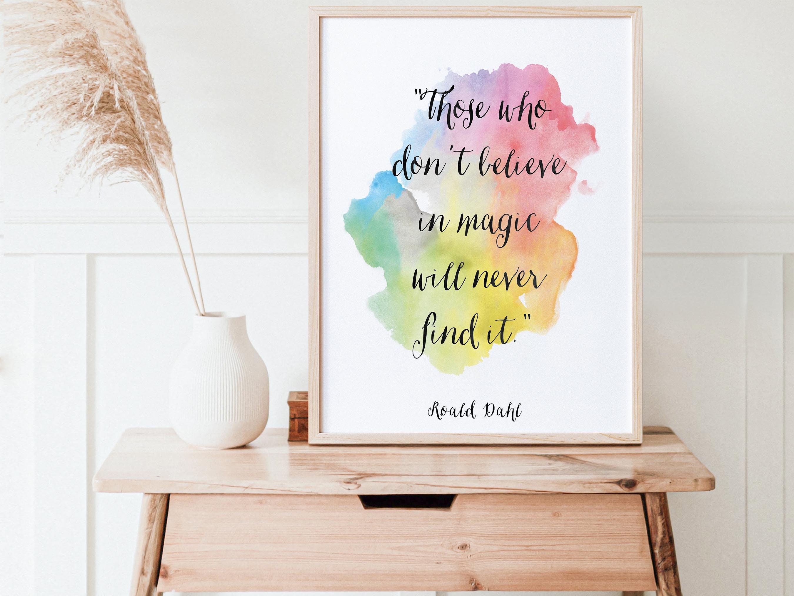 Roald Dahl Poster Quote Inspirational Print Motivational Poster ...