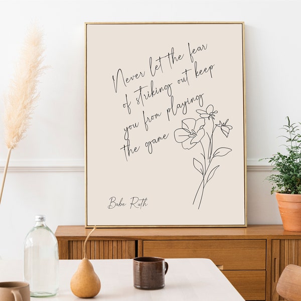 Babe Ruth Quote - Etsy