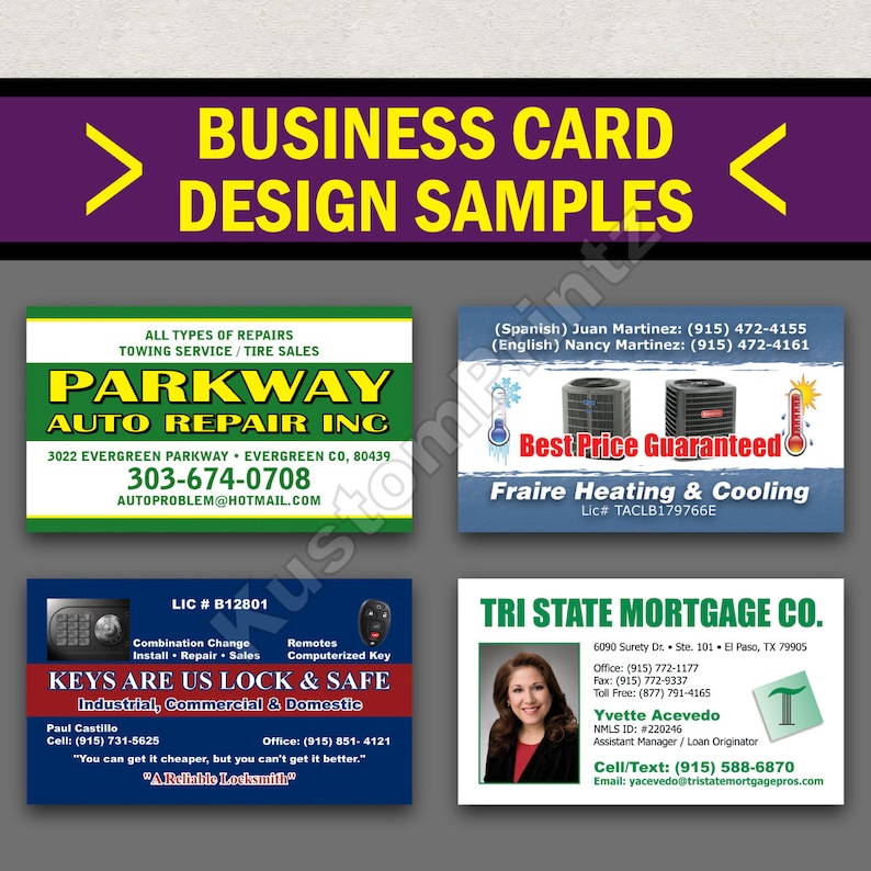 1000 Full Color Business Cards W/ Your Artwork Ready to Print - Etsy