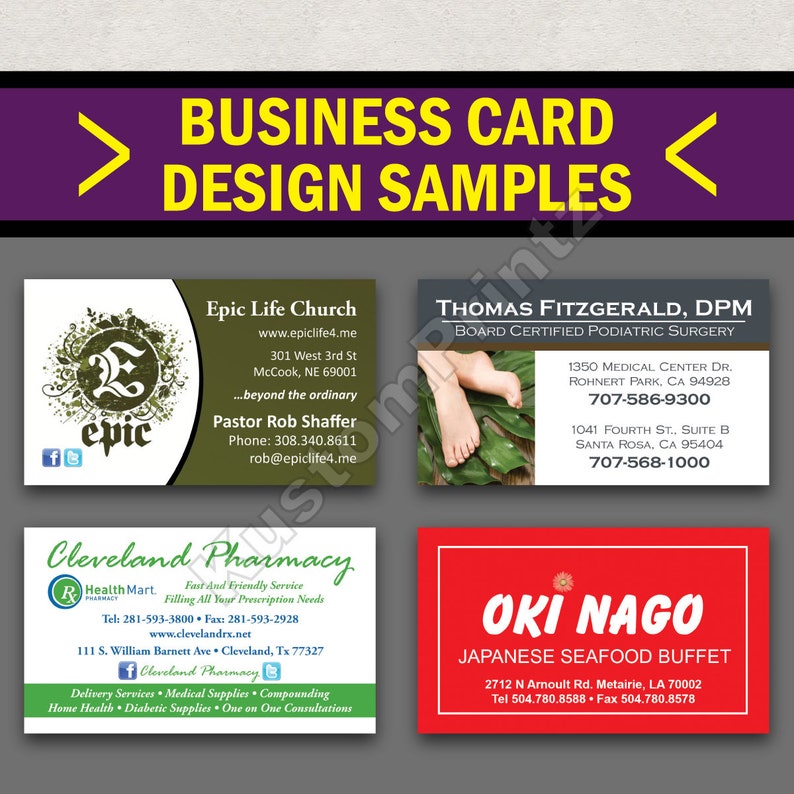1000 Full Color Business Cards W/ Your Artwork Ready to Print - Etsy