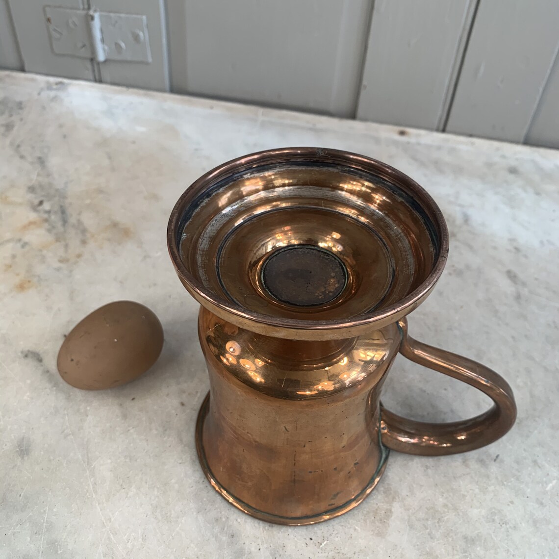 Antique Early Victorian Copper Tankard Initials NB - Etsy UK