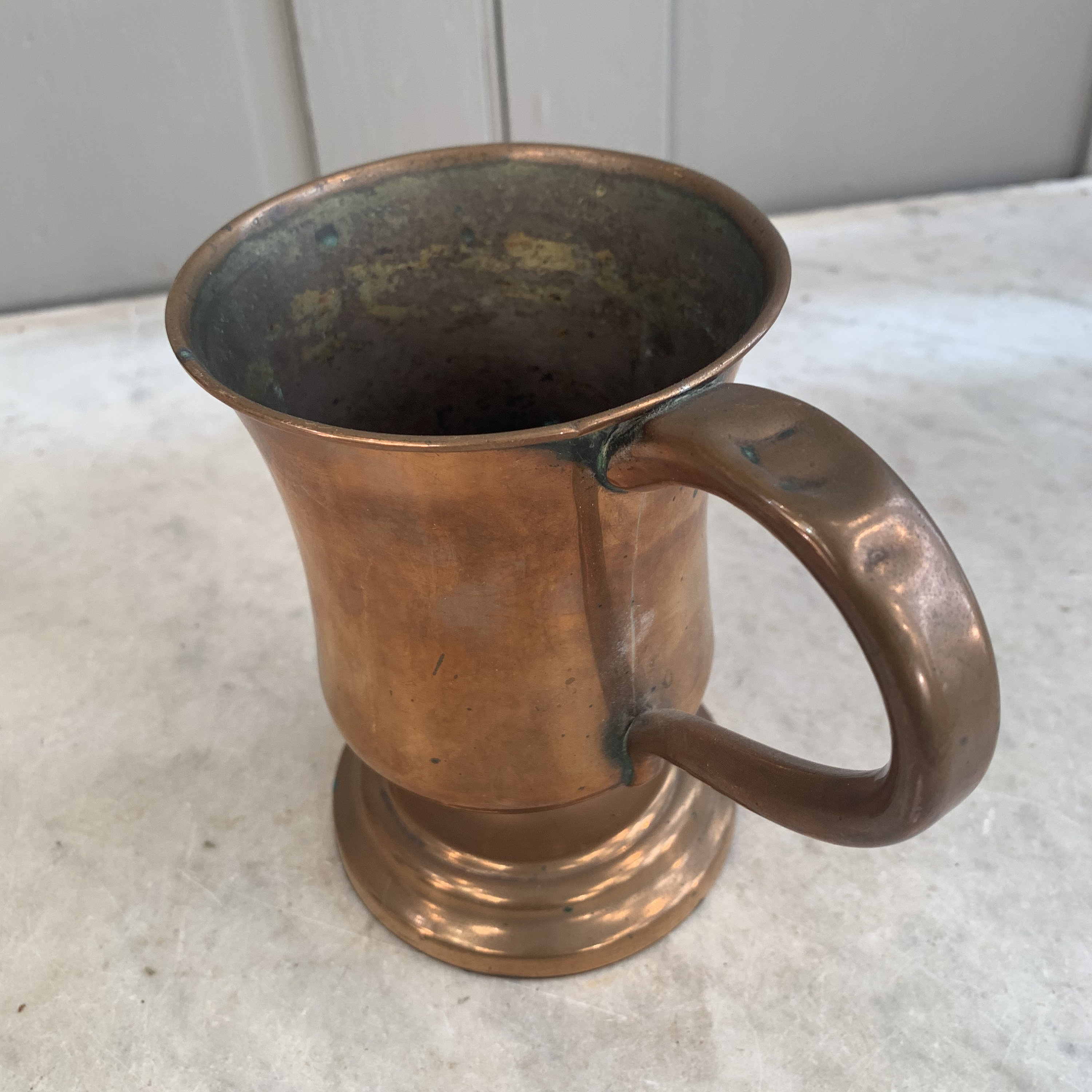 Antique early Victorian copper tankard initials NB | Etsy