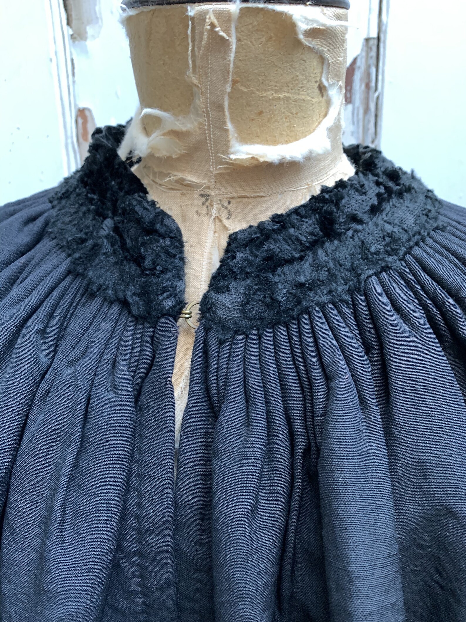 Antique Dutch Handmade Long Black Wool Silk Cape Cloak One Size - Etsy UK