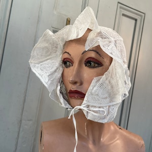 Antique Dutch White Lace Net Bonnet Size S/M - Etsy