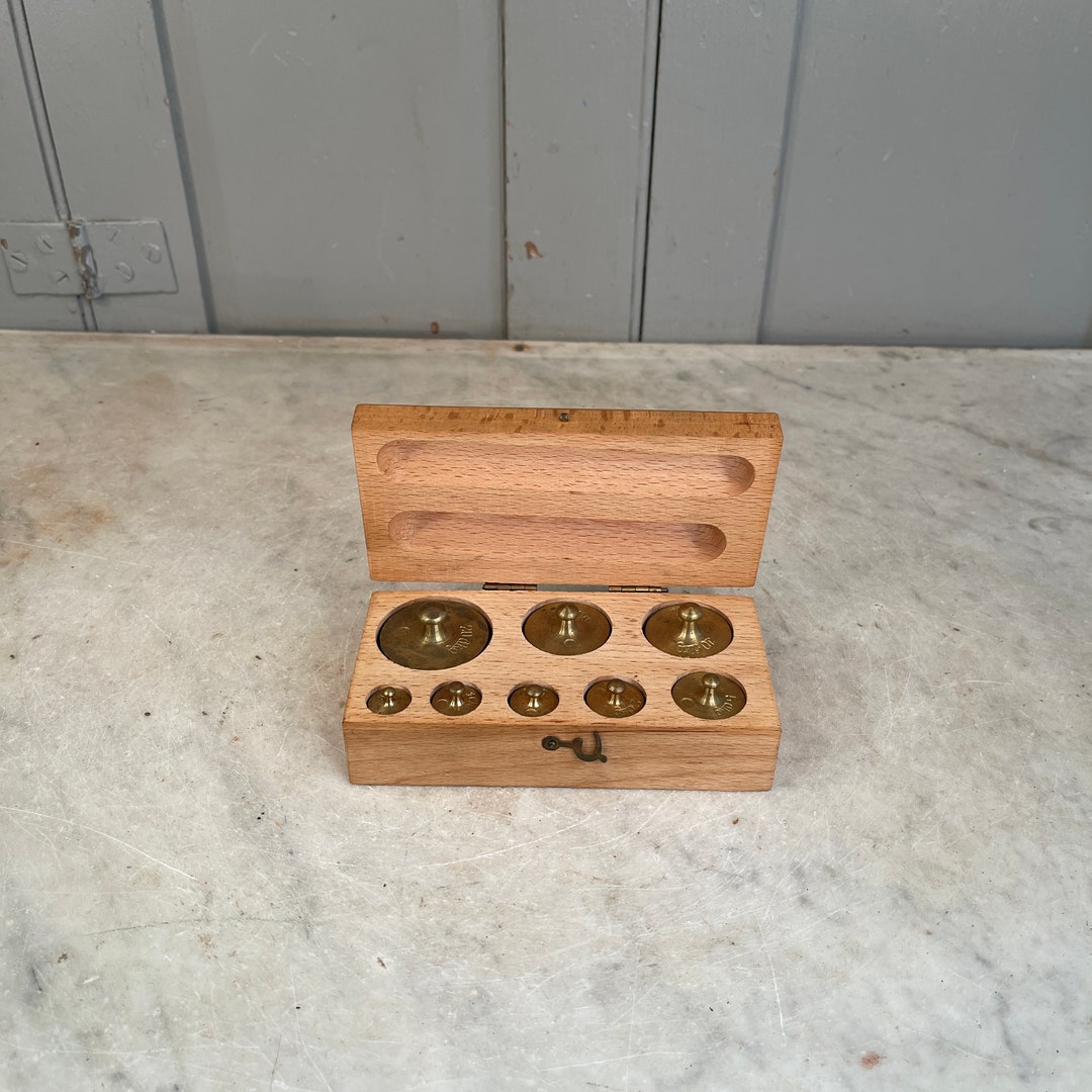 Set of Vintage Boxed Scientific Brass Laboratory Weights - Etsy