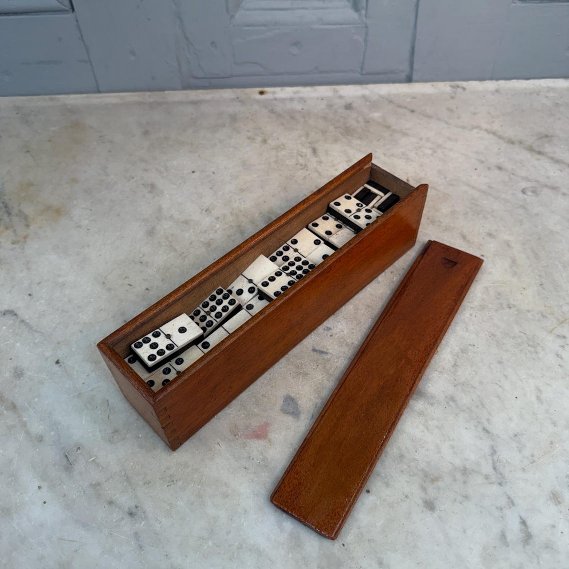 Antique Boxed Set of 49 Dominoes - Etsy