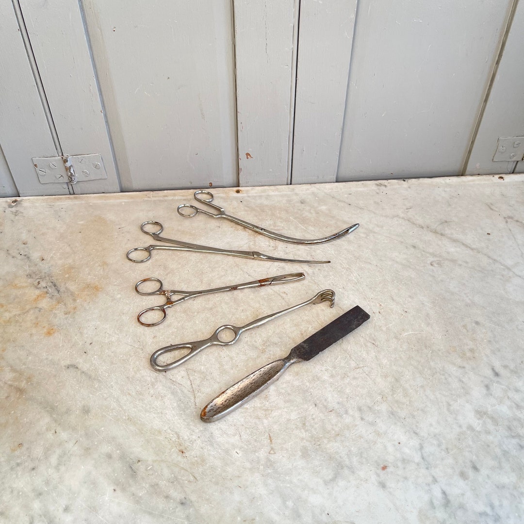Set of 5 Vintage Stainless Steel Medical Instruments Surgical Apparatus ...