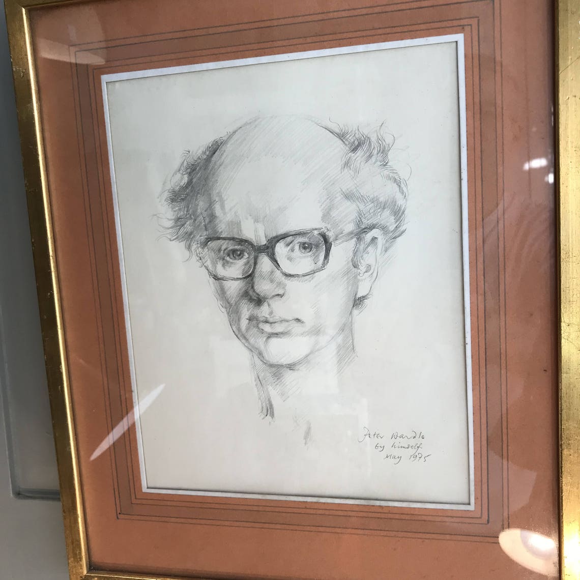 Original Vintage Pencil Drawing Self Portrait of Peter Wardle by ...