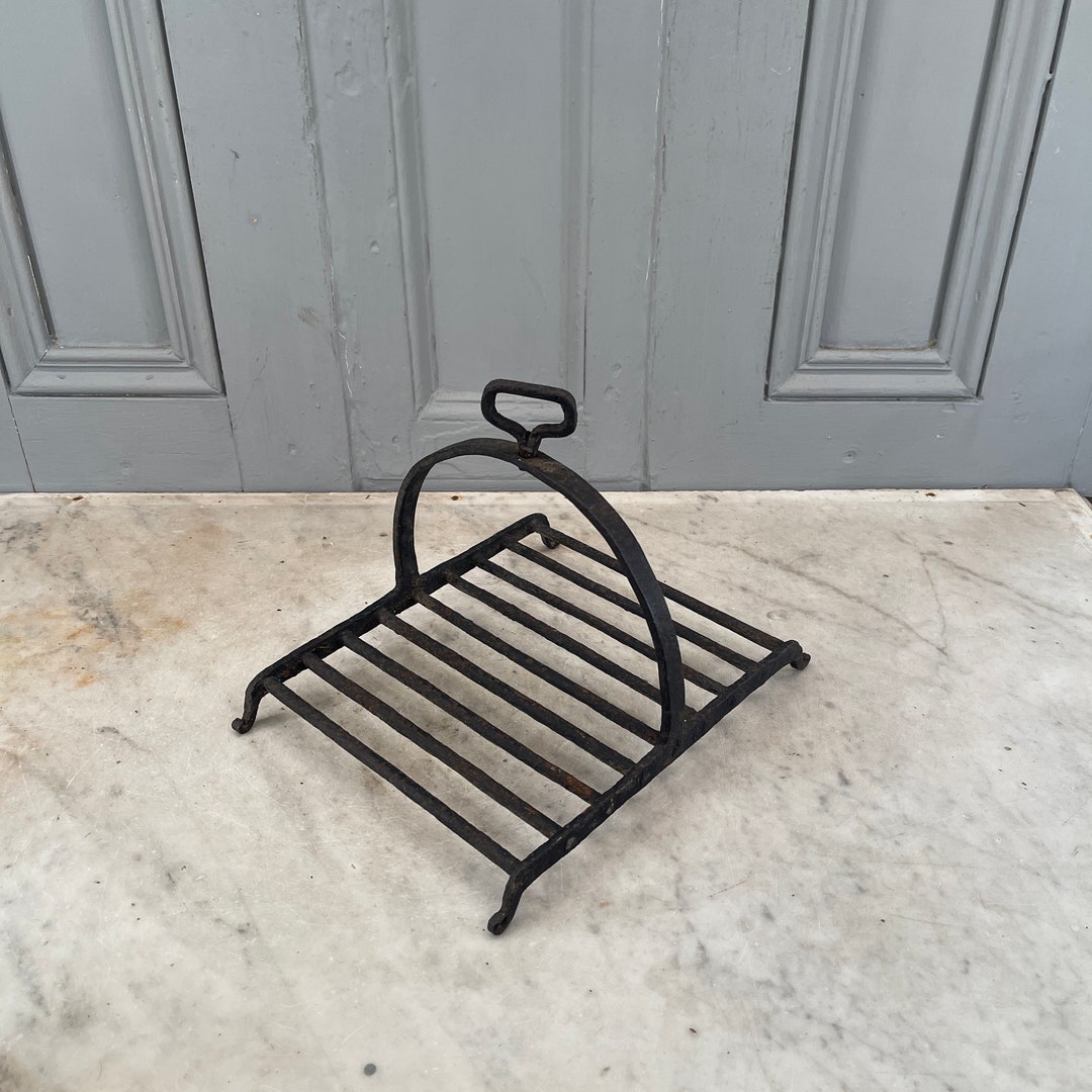 Antique Wrought Iron Trivet Stand With Rotating Handle - Etsy