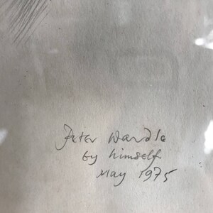 Original Vintage Pencil Drawing Self Portrait of Peter Wardle by ...