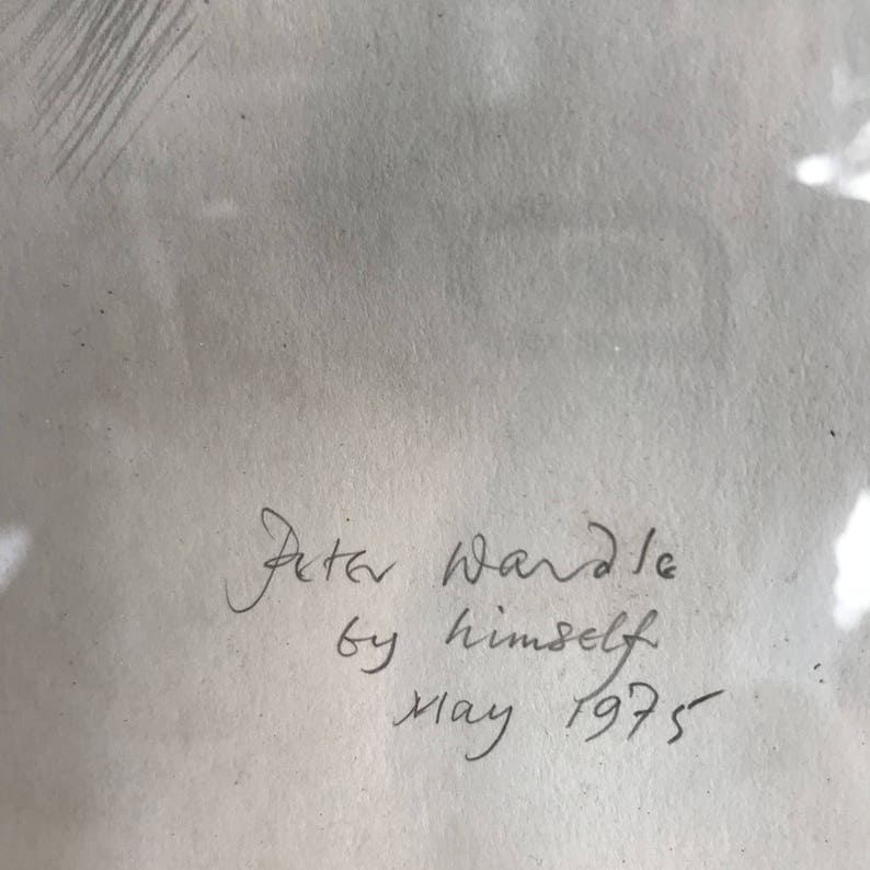 Original Vintage Pencil Drawing Self Portrait of Peter Wardle by ...
