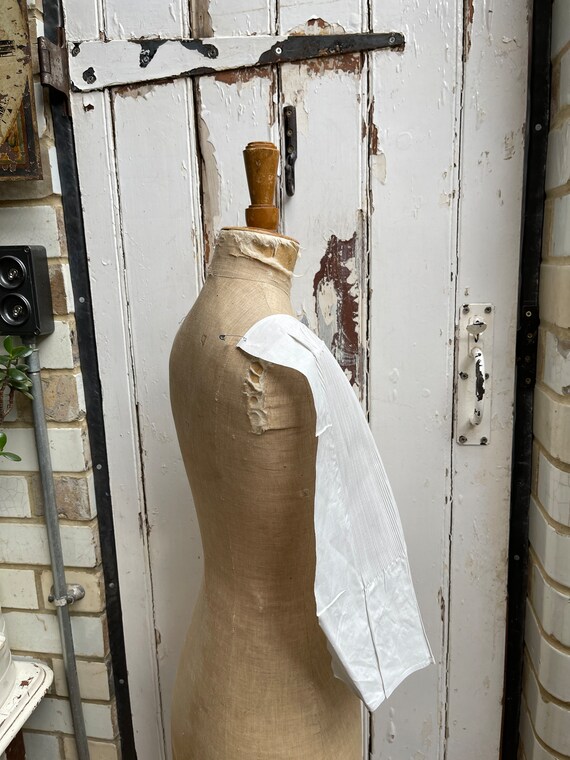 Antique Dutch white starched cotton bib shirt blouse … - Gem