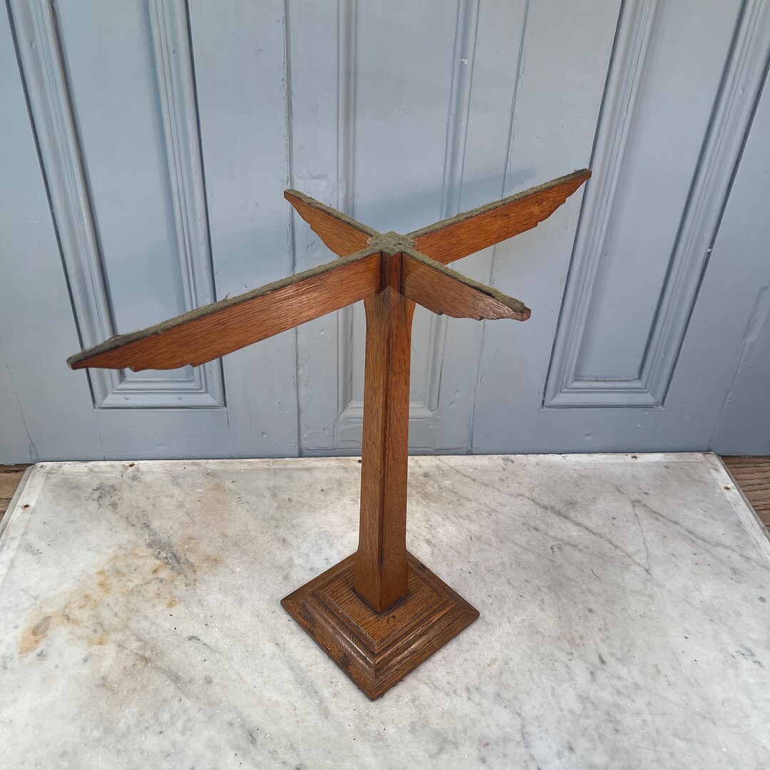 Large Antique Oak Shop Stand - Etsy