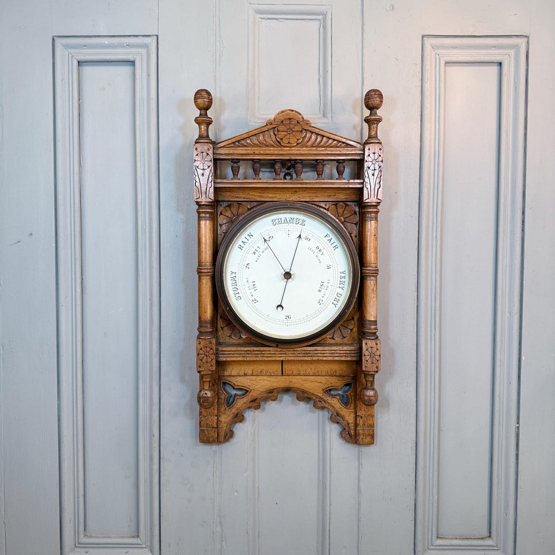 Antique Victorian Wall Mounted Barometer - Etsy