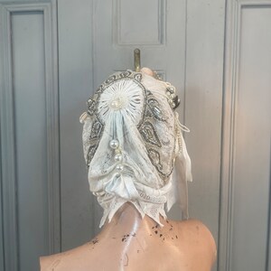 Antique Handmade Lace Bonnet With Beading and Floral Detail Size S/M - Etsy