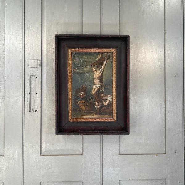 Crucifixion Oil Painting - Etsy