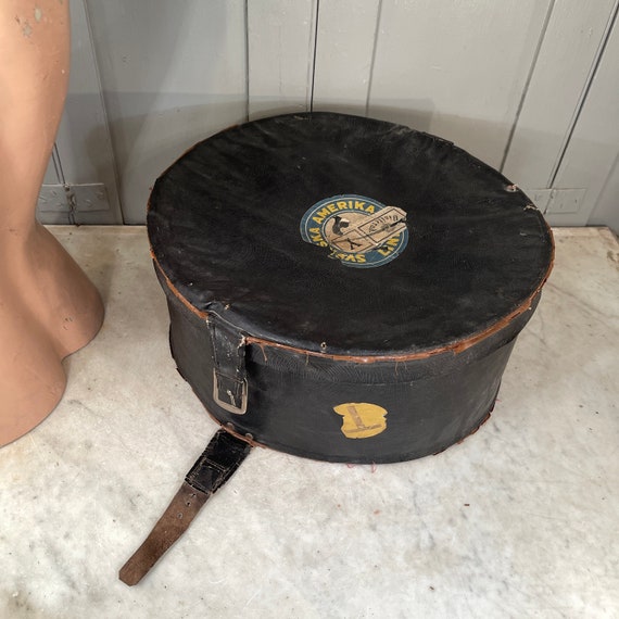 Antique French Black Bowler Hat Au Sphinx By Maurice Gem