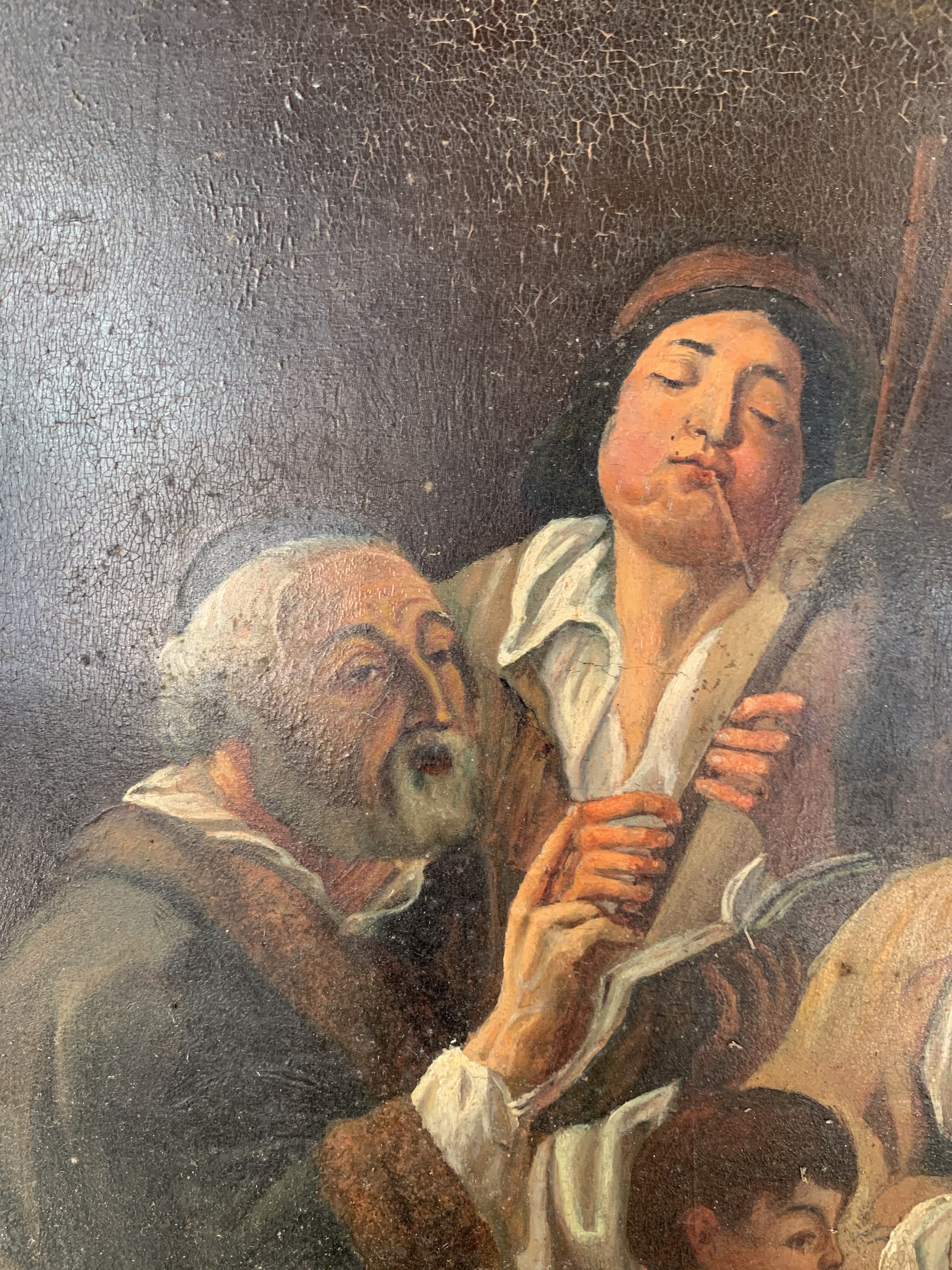 Antique Dutch Jewish oil painting study of a household making | Etsy