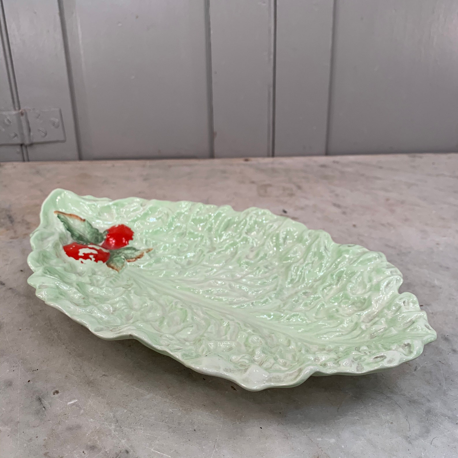 Antique Carlton Ware Green Ceramic Lettuce Leaf Dish Platter - Etsy ...