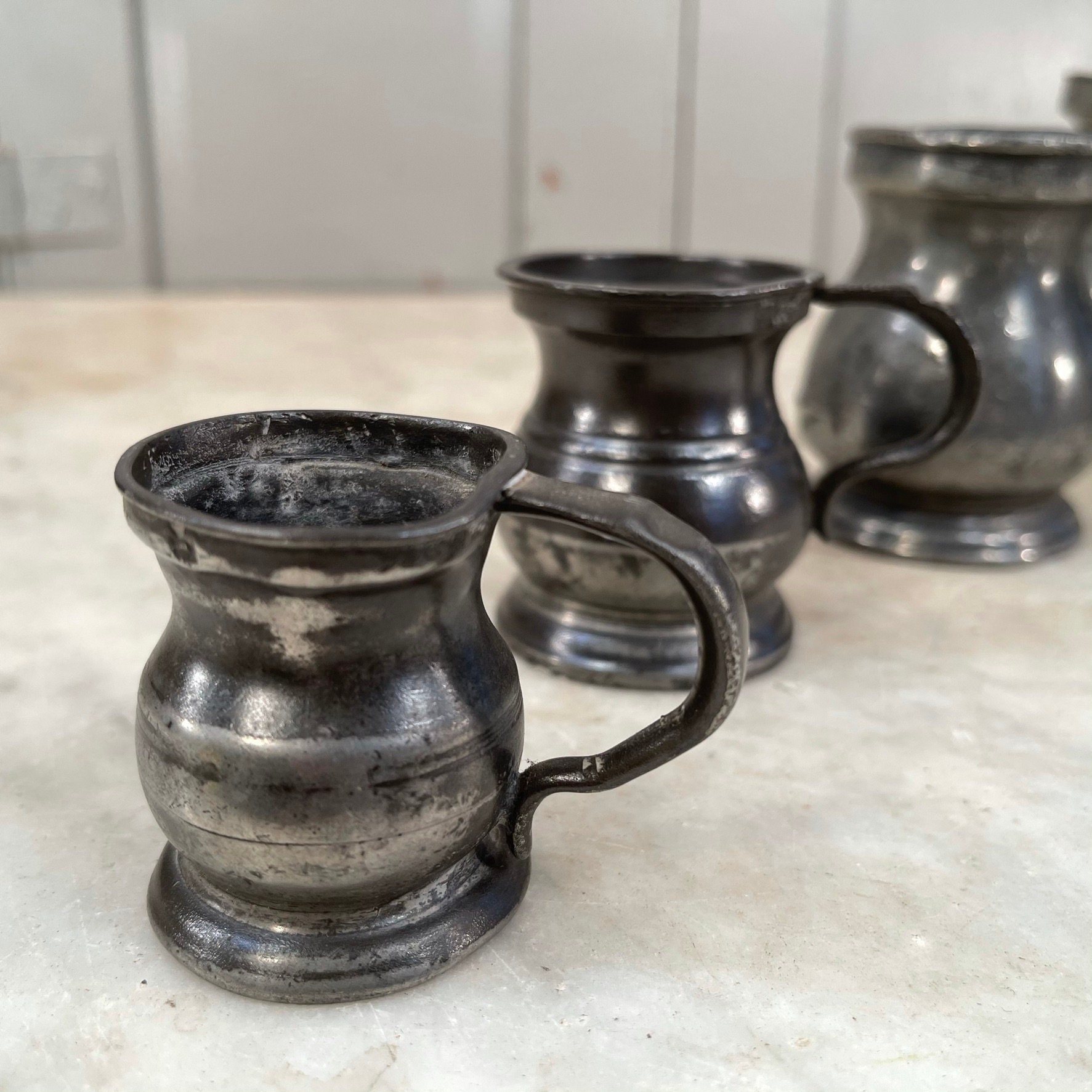 Set of 4 Antique Victorian Pewter Measures - Etsy