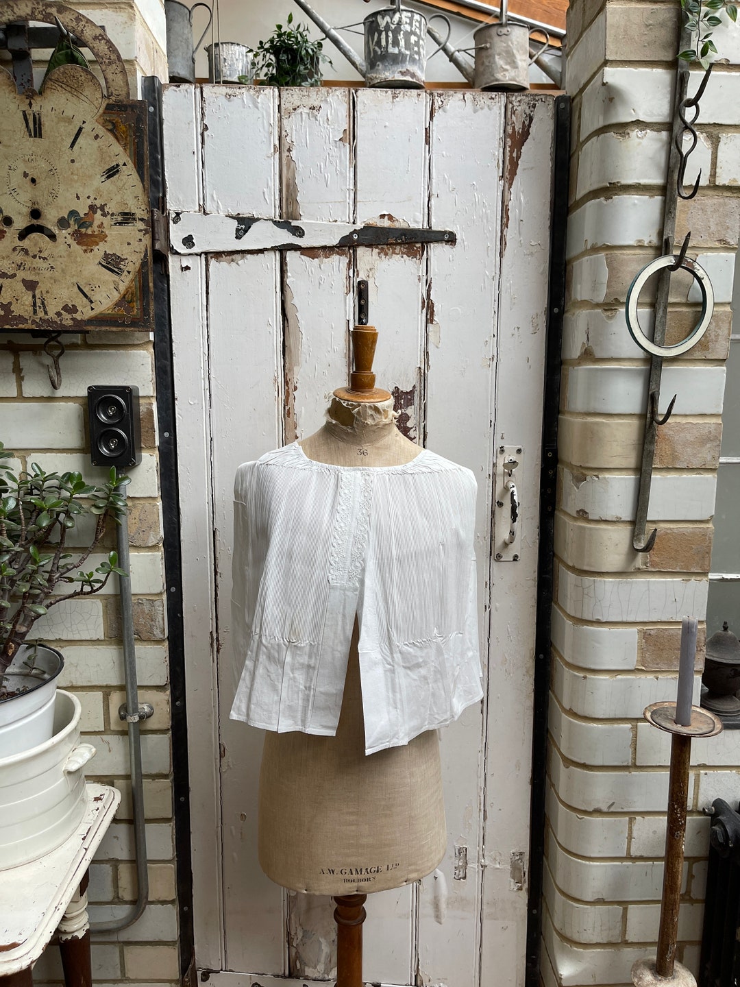 Antique Dutch White Starched Cotton Bib Shirt Blouse Front Panel - Etsy