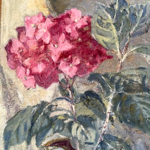 Antique Post Impressionist Still Life Oil Painting of Flower and Fruit ...