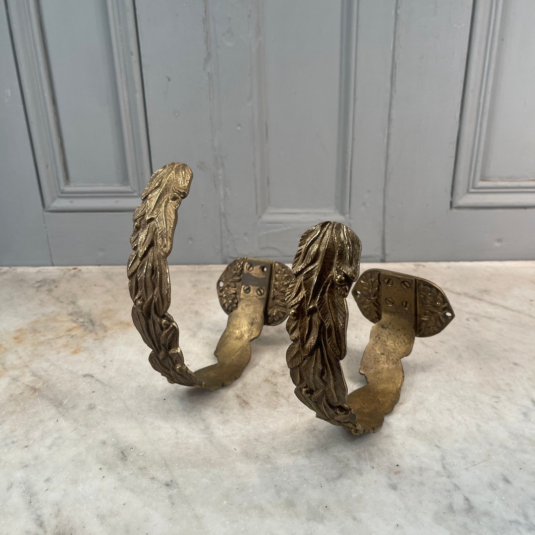 Pair of Large Antique French Bronze Ormolu Curtain Tiebacks - Etsy