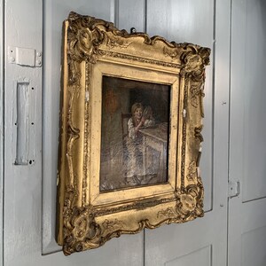 Antique Georgian Oil Painting Study of Boy in Kitchen Scullery With ...