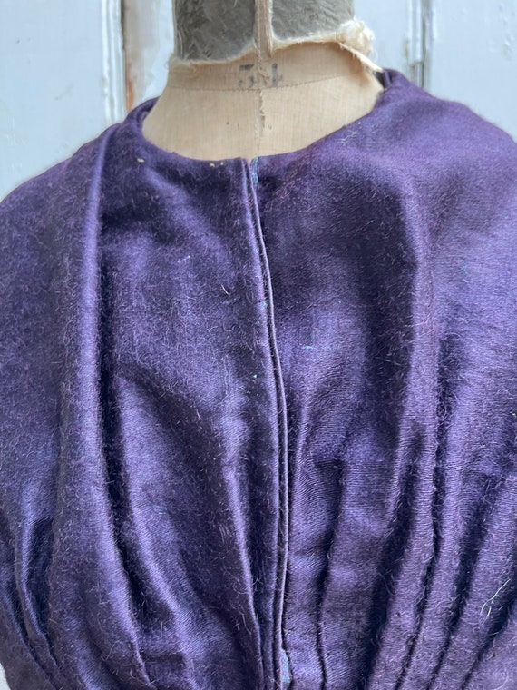 Antique Dutch purple wool and silk handmade fitted ja… - Gem