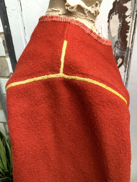 Antique Dutch traditional handmade red wool tunic jac… - Gem