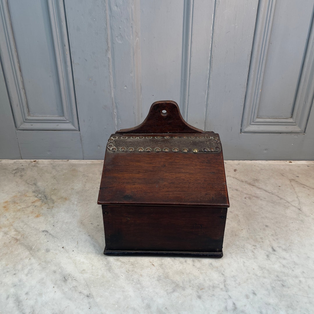 Antique Mahogany Candle Box - Etsy