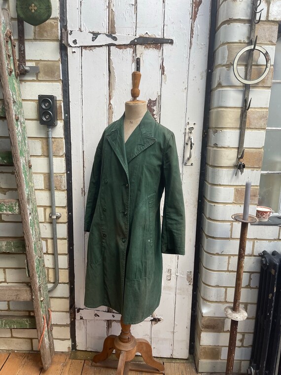 Antique British WW2 green cotton military work chores… - Gem