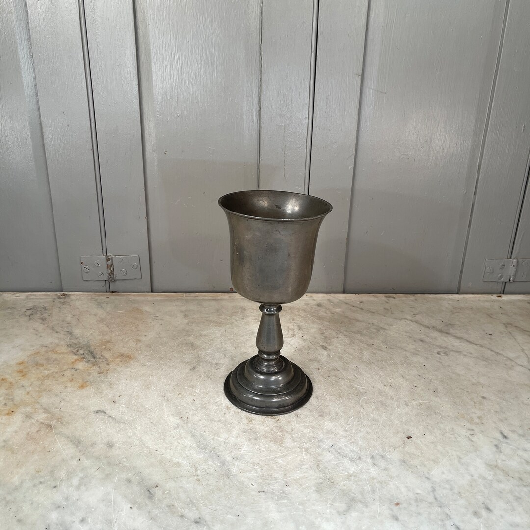 Antique Pewter Goblet Chalice - Etsy