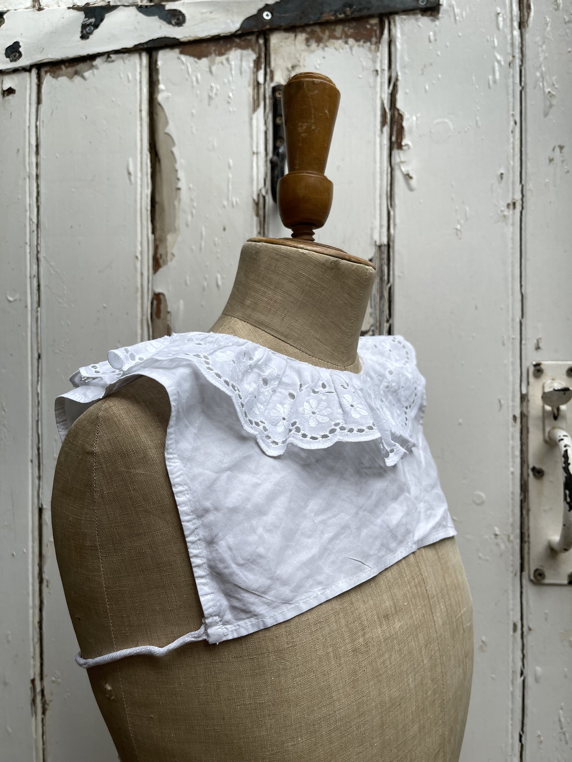 Antique Dutch handmade girls white cotton blouse bib frill | Etsy