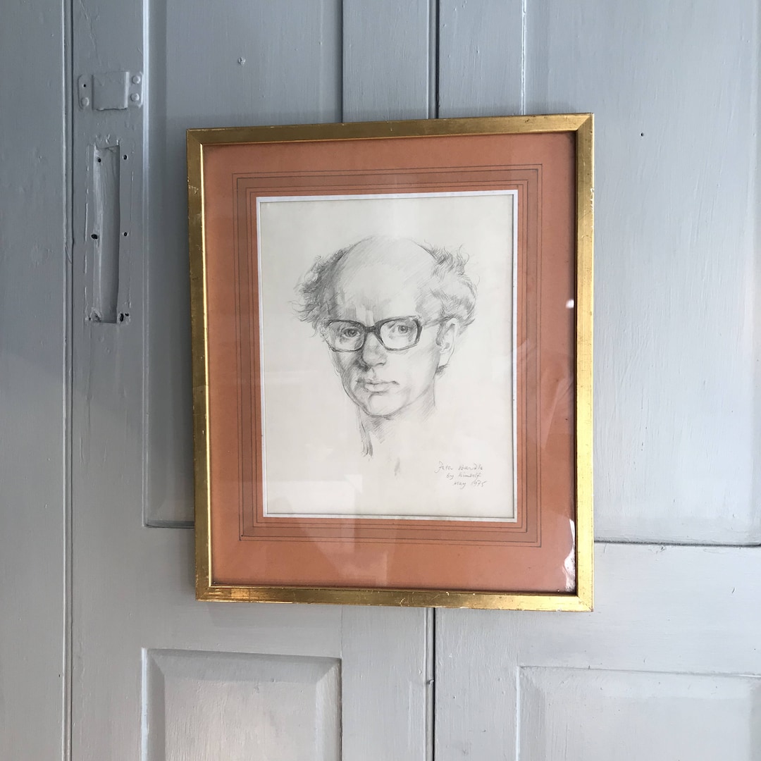 Original Vintage Pencil Drawing Self Portrait of Peter Wardle by ...
