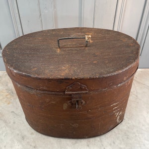 Antique Victorian Tin Hatbox Hat Box With Black Painted Interior - Etsy