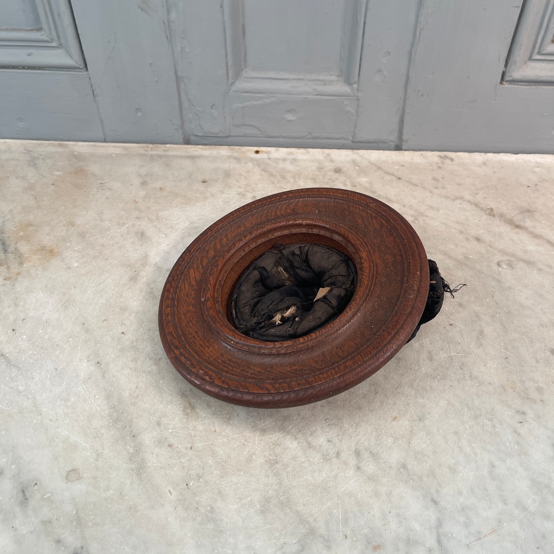 Antique Velvet Church Collection Bag With Oak Rim - Etsy