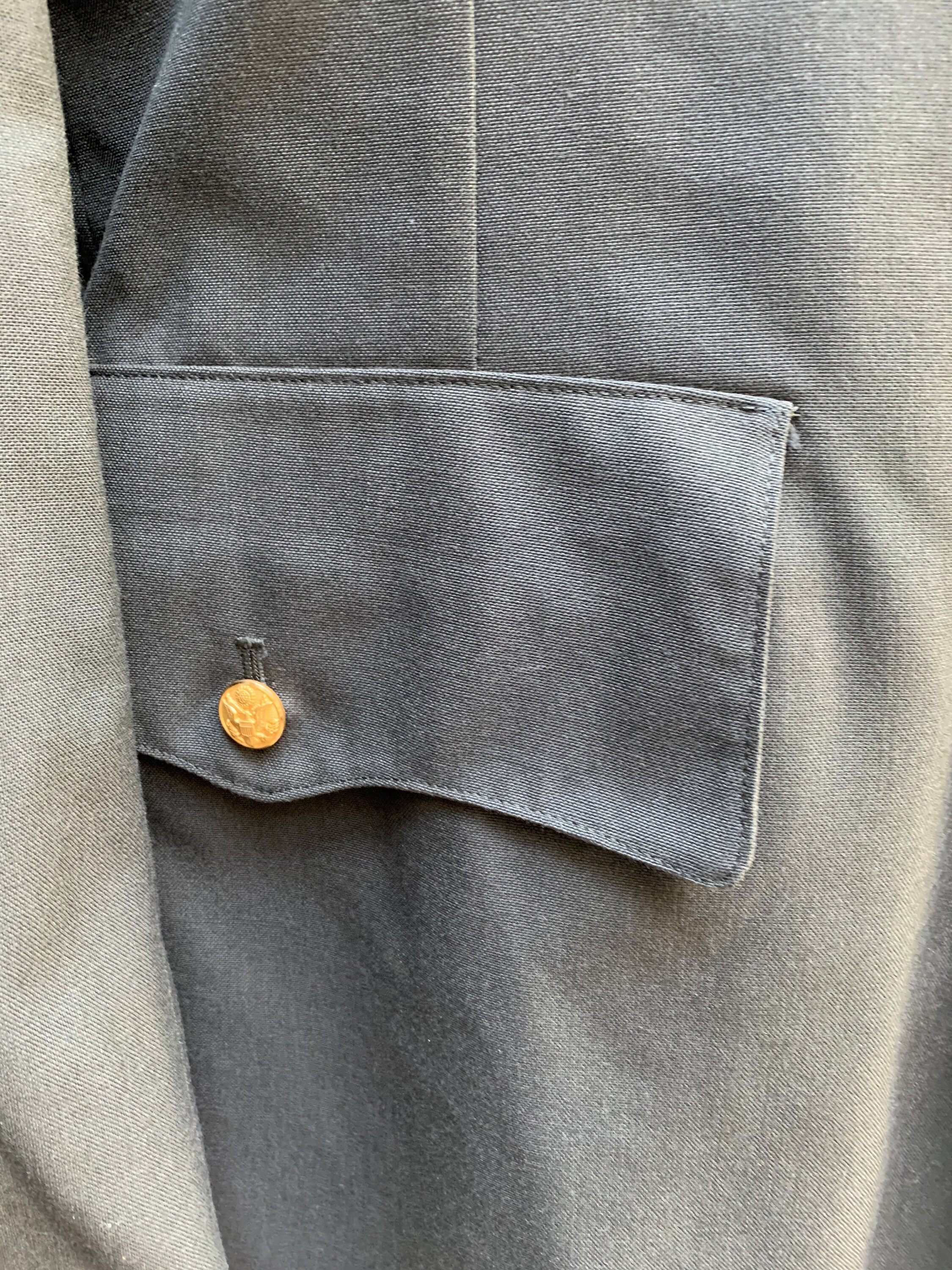Vintage Military Mens Army Green Wool Blend Uniform Jacket Coat Size ...