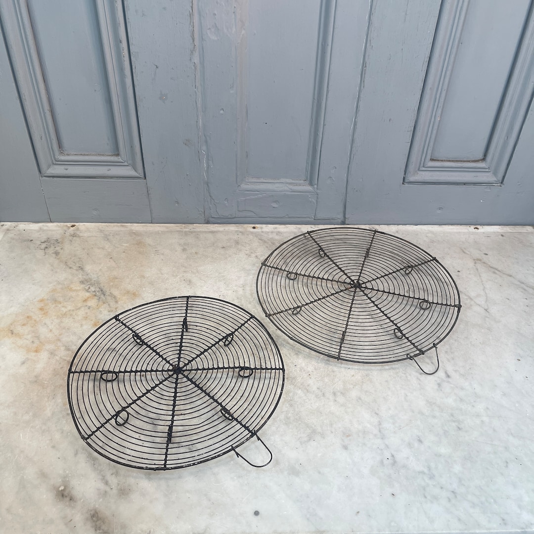 Couple of Antique French Wirework Round Circular Cake Baking Cooling ...