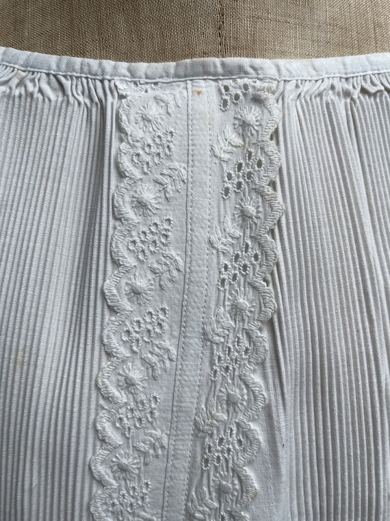 Antique Dutch white starched cotton bib shirt blouse … - Gem