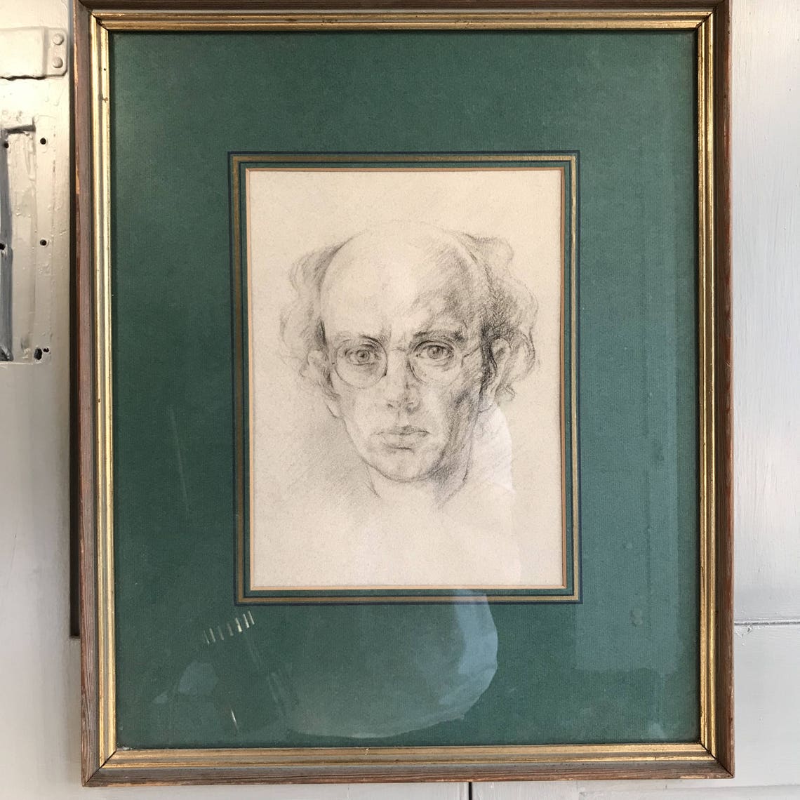 Original Vintage Pencil Drawing Self Portrait of Peter Wardle - Etsy