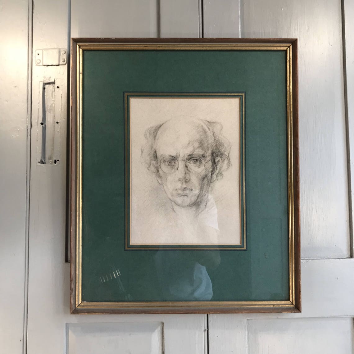 Original Vintage Pencil Drawing Self Portrait of Peter Wardle - Etsy