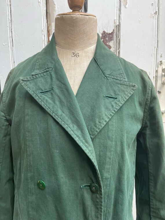 Antique British WW2 green cotton military work chores… - Gem