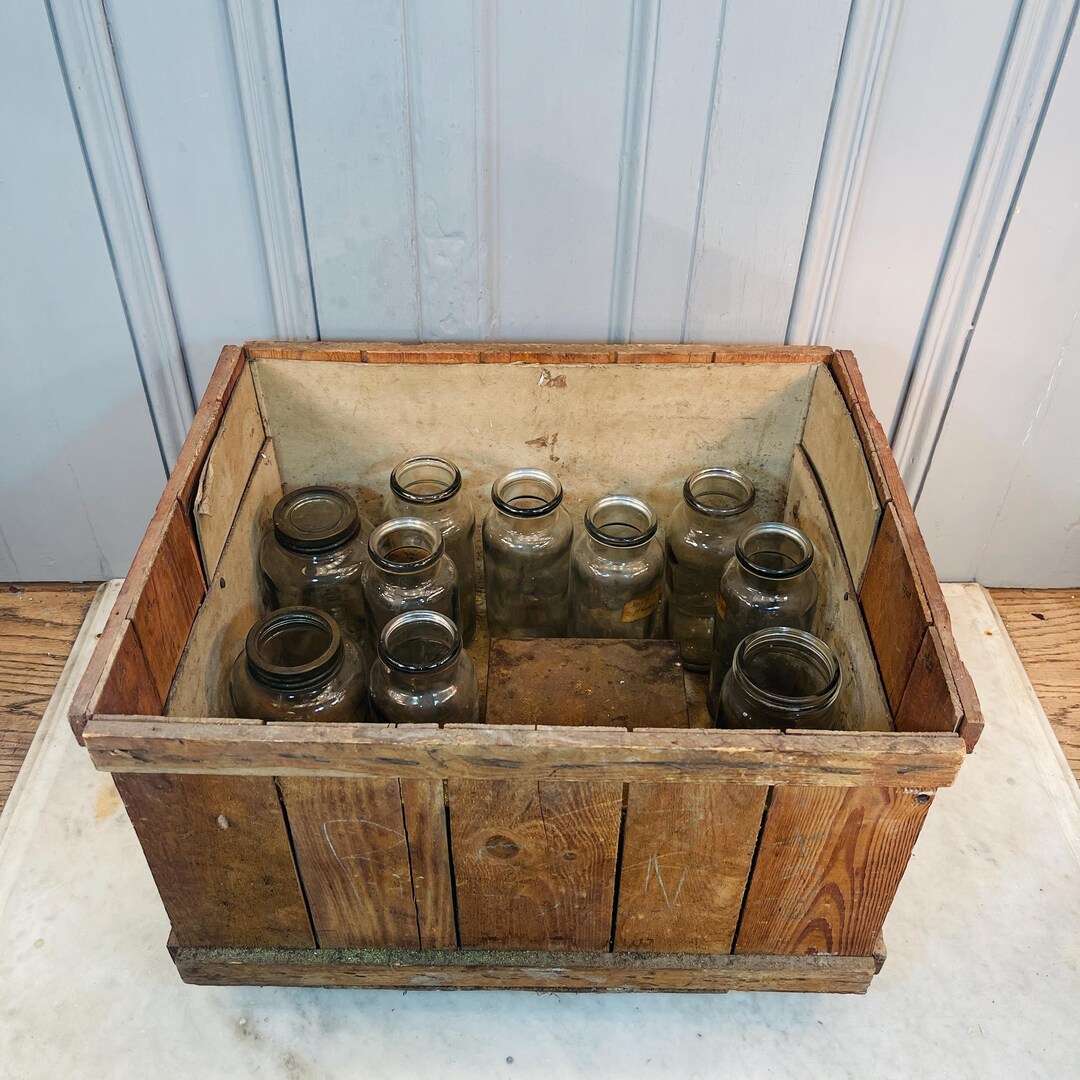 Crate of Antique Misc Preserving Kilner Jars - Collection From London ...