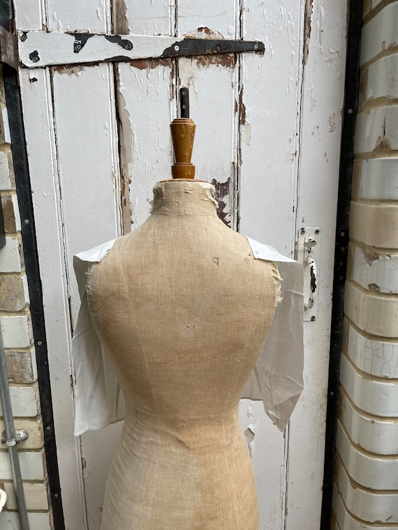 Antique Dutch white starched cotton bib shirt blouse … - Gem